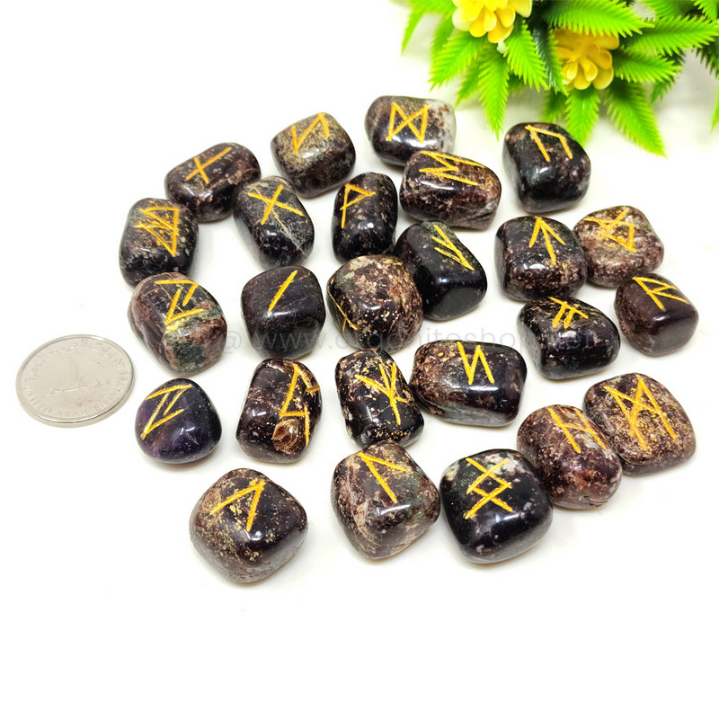 Garnet Reiki Rune Sets With Instructions - Crystals Store